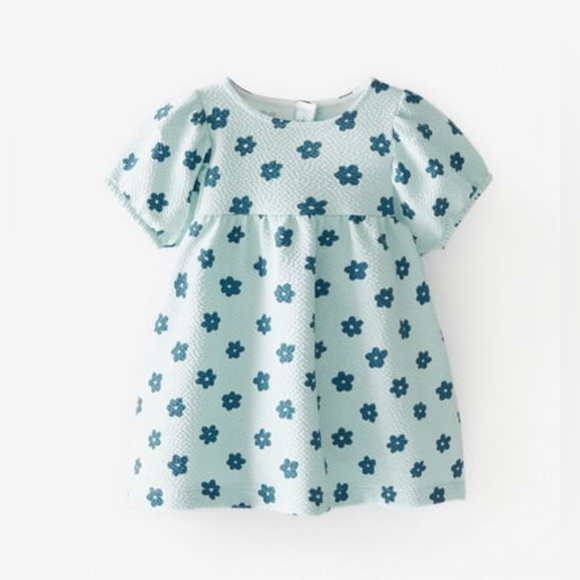 Zara | Dresses | Zara Kids Girls Toddler Jacquard Dress Floral New ...